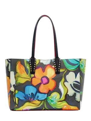 CHRISTIAN LOUBOUTIN Cabata Small Floral Leather Tote Bag - Multicoloured