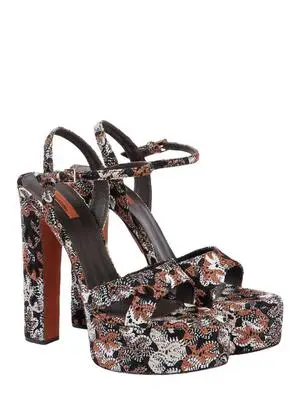 Missoni Angela Raschel Lamé Platform Sandals - Multicoloured