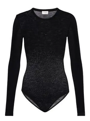 Saint Laurent Wool Jersey Bodysuit - Black