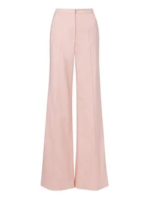 COSTARELLOS Pleated Wool-Blend Wide-Leg Pants