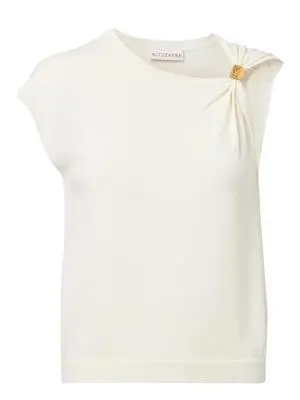 Altuzarra Asymmetrical Jersey Top - White