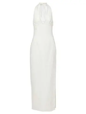 Sir The Label Violet Halterneck Linen Maxi Dress - White