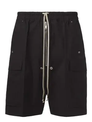Rick Owens Cotton-blend Poplin Cargo Shorts - Black