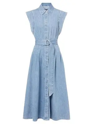 Veronica Beard Fuller Denim Midi Dress - Blue