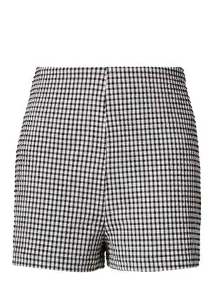 RÓHE High-rise Gingham Shorts - Black