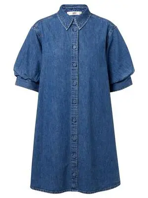 FRAME Play Denim Mini Dress - Blue