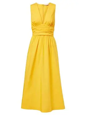 Heidi Klein Mimosa Cotton Midi Dress - Yellow