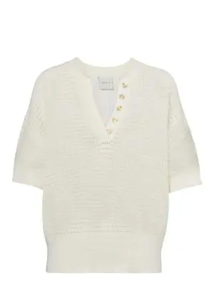 Varley Callie Polo Sweater - White
