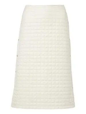 Moncler Quilted Midi Skirt - White