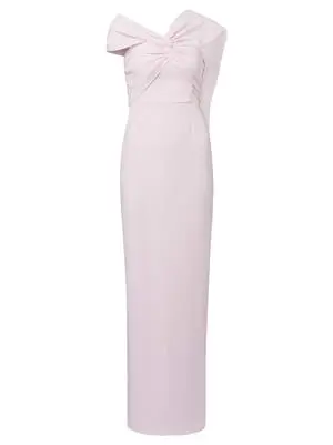 Roland Mouret Scarf-detail Asymmetric Cady Gown - Pink