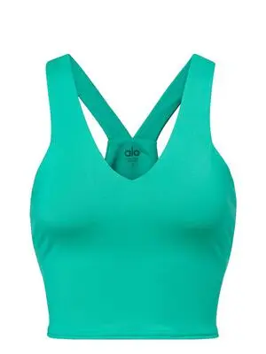 Alo Yoga Airbrush Real Sports Bra Tank Top - Green