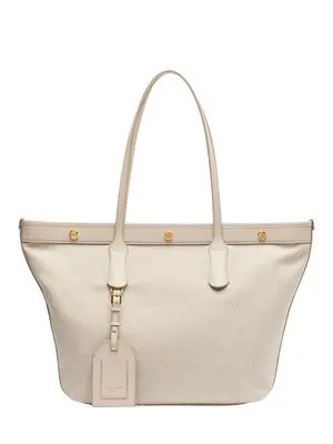Dolce & Gabbana Canvas And Leather Tote Bag - Beige