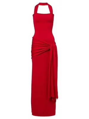 AYA MUSE Knitted Maxi Dress - Red