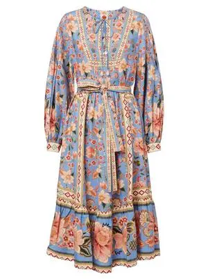 Farm Rio Superbloom Tapestry Printed Midi Dress - Multicoloured