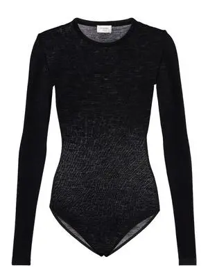 Saint Laurent Wool Jersey Bodysuit - Black