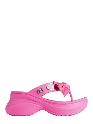 Balenciaga Crocs™ Thong With Jibbitz - Pink