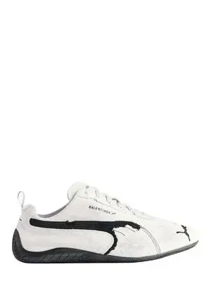 Balenciaga Speedcat Suede Sneakers - White
