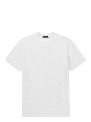 TOM FORD Cotton-blend Jersey T-shirt - Gray