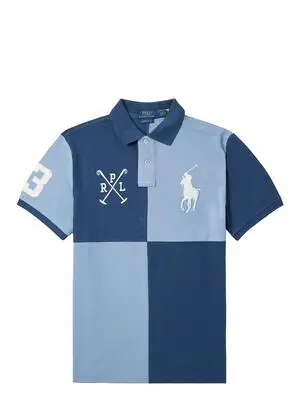 Polo Ralph Lauren Slim-fit Logo-embroidered Cotton-piqué Polo Shirt - Blue