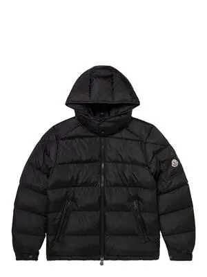 Moncler Maya Logo-appliquéd Quilted Shell Hooded Down Jacket - Black