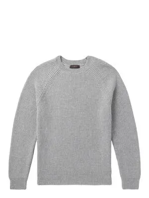 SLOWEAR Ribbed Cashmere Sweater - Gray