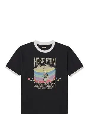 Kapital Hard Rain Sundance Printed Cotton-jersey T-shirt - Black