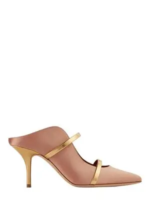 MALONE SOULIERS Maureen 70 Satin Mules - Pink
