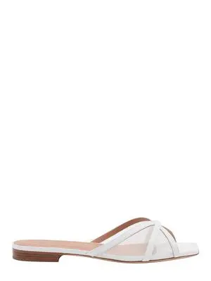 MALONE SOULIERS Perla Flat Sandals - White
