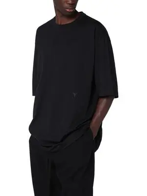 Adidas Y 3 Cotton Y 3 Boxy T Shirt - Black