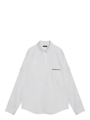 Balenciaga Uniform Merch Button Down Shirt - White