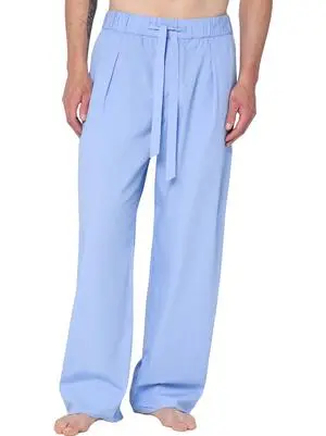 TEKLA Wide Leg Pyjama Pants - Blue