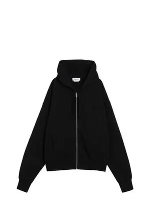 Alexander McQueen Cotton Zip-up Hoodie - Black