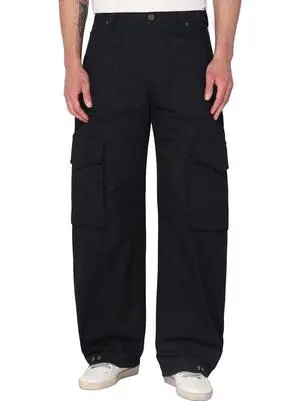 GOLDEN GOOSE Cotton Blend Cargo Trousers - Black