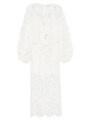 Zimmermann Coco Lace Midi Dress - Ivory