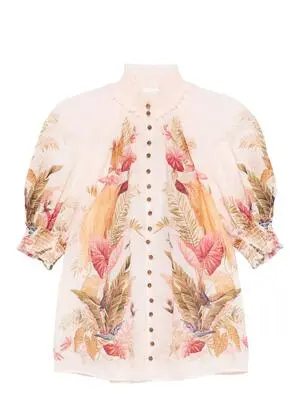 Zimmermann Ascension Printed Blouse - Beige