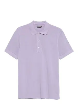 TOM FORD Lyocell Piquet Polo Shirt - Lilac