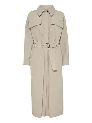 Brunello Cucinelli Nylon Trench Coat - Beige