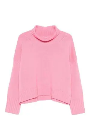 Soft Goat Girlfriend Cashmere Turtleneck Jumper Pink