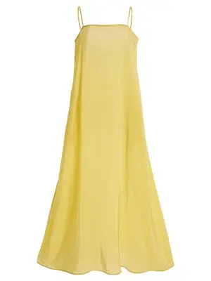 LESET Lana Cotton Maxi Dress - Yellow