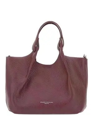 GIANNI CHIARINI Leather Tote Bag Red