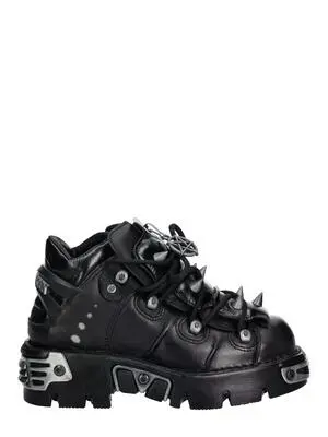 NEW ROCK Lace-up Platform Sneakers - Black