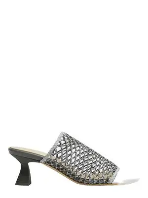 MIISTA 60mm Marilia Net-insert Sandals - Silver
