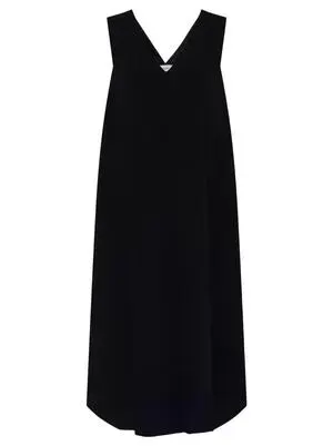 Sportmax V-neck Sleeveless Dress - Black