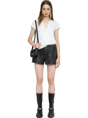 Zadig&Voltaire Henley T-shirt With Back Print - White