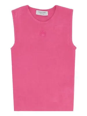 MARINE SERRE Core Knitted Vest Top - Pink