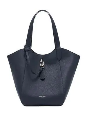 Giorgio Armani Pebbled Leather Handbag - Black