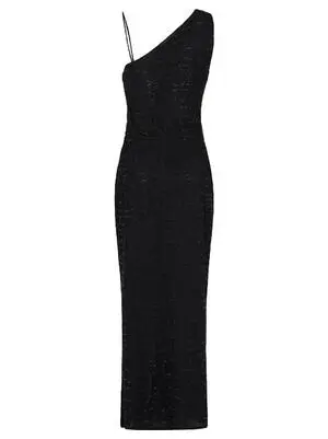Giorgio Armani Silk Long Dress With Rhinestone Embroidery - Red