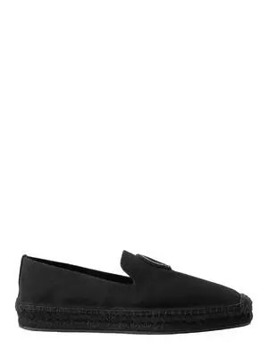 CHRISTIAN LOUBOUTIN Nanou Logo-appliquéd Canvas Espadrilles - Black