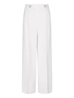 Giorgio Armani Silk Crêpe Cady Trousers - White