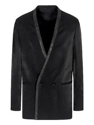 Giorgio Armani Upton Line Tuxedo Jacket With Rhinestones - Black